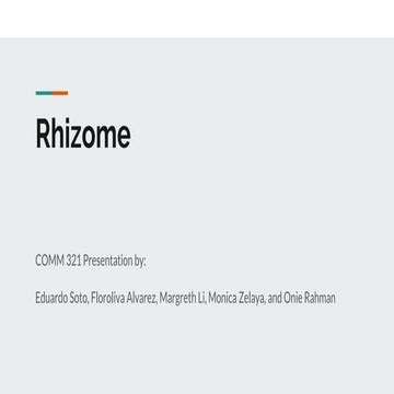 Rhizome | PPTX