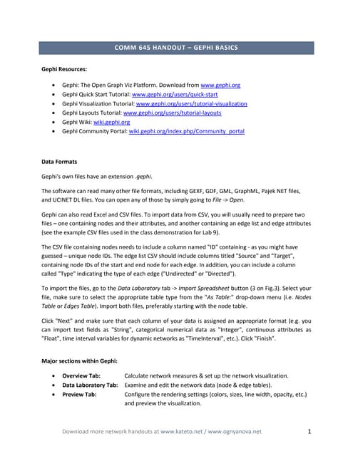 Facebook Network Analysis using Gephi Facebook Network Analysis using Gephi