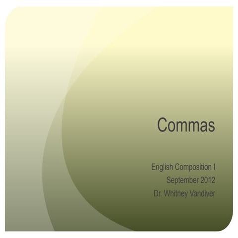 Comma Usages | PPT