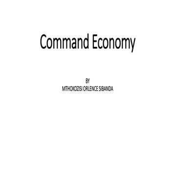 Command economy | PPTX