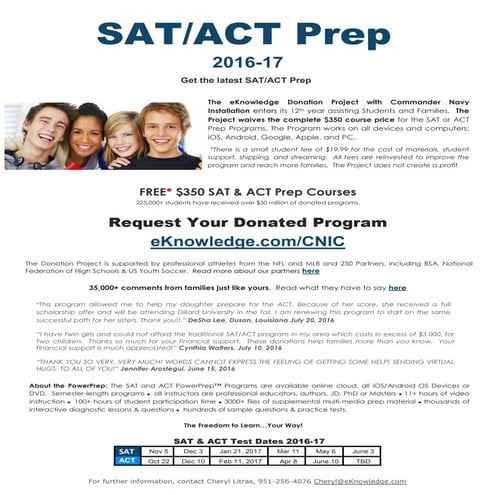 SAT/ACT Prep 2016 fall flyer | PDF