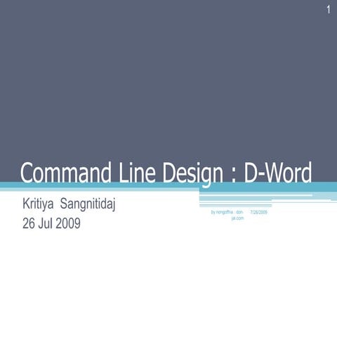 Command Line Design | PPT