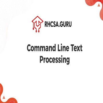 Command Line Text Processing Rhcsa Pdf 