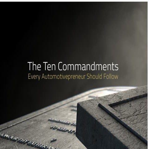 The Ten Commandments To Be Successful Selling Cars | PDF