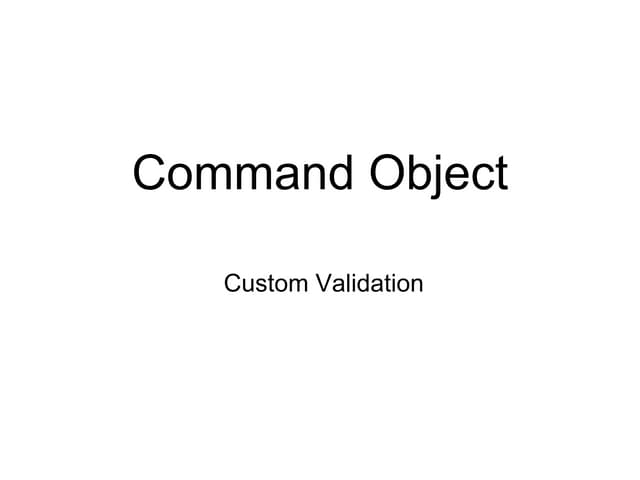 Command Object Ppt 8778
