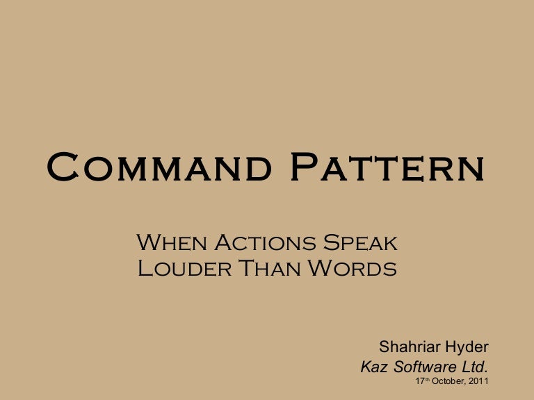 Command Design Pattern 5011