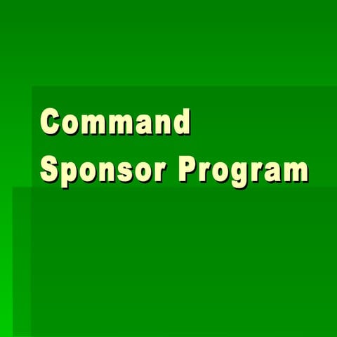 Command sponsor program | PPT