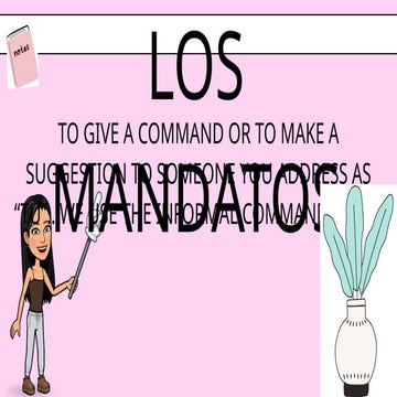 Informal and Formal Commands Spanish 2 powerpoint slides | PPTX
