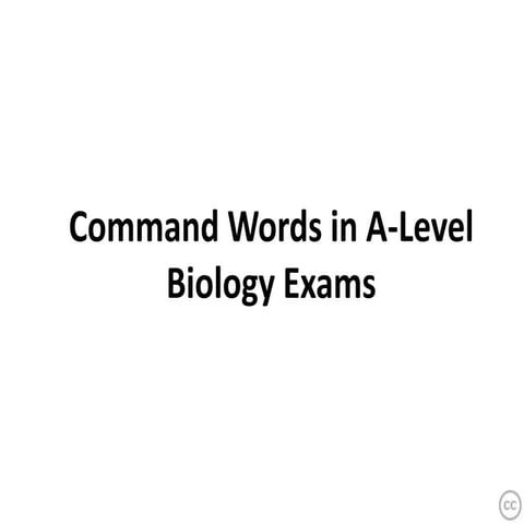 Command words for Biology | PPTX