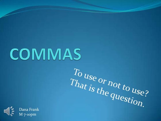 Grammar - Comma Use | PDF