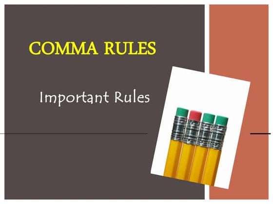 Grammar - Comma Use | Ppt