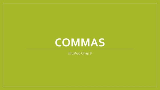 Grammar - Comma Use | PDF