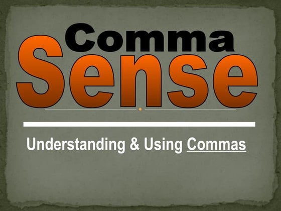 Grammar - Comma Use | PDF