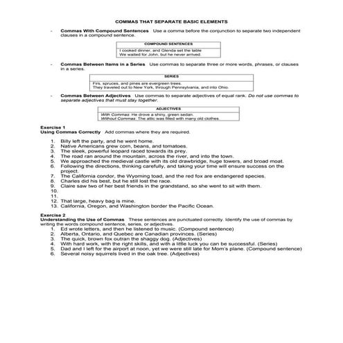 Introduction to Commas, Part 1 | PPT