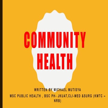 Factors affecting community health | PPTX