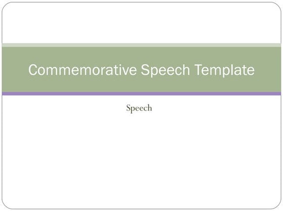 Speech 1 commemorative speech | PAGES