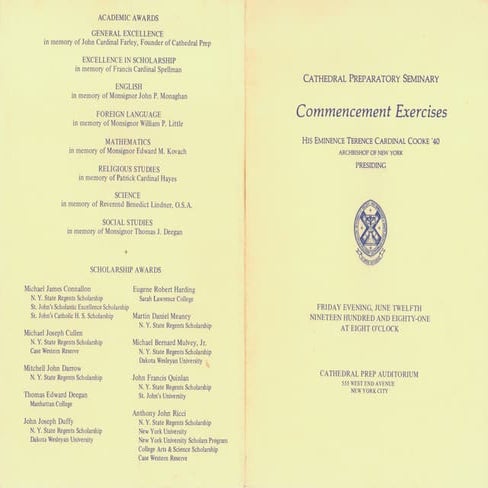 Class of 1981 Commencement Program | PPT