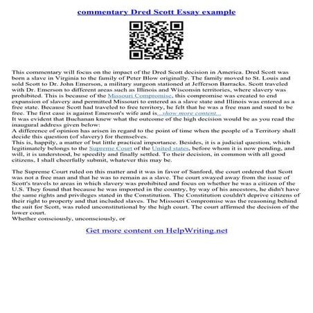 Commentary Essay Examples | PDF