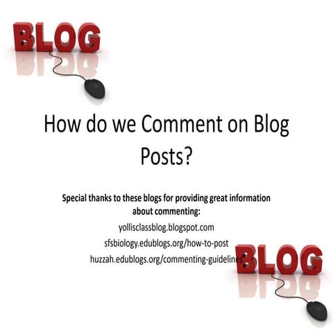 Commenting on Blog Posts | PPTX