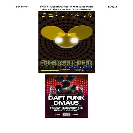 Commenting on the tour poster examples | DOCX