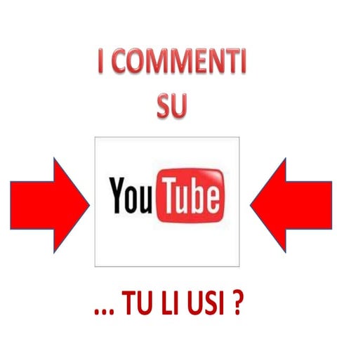 I Commenti su YouTube : tu li usi ? | PPT