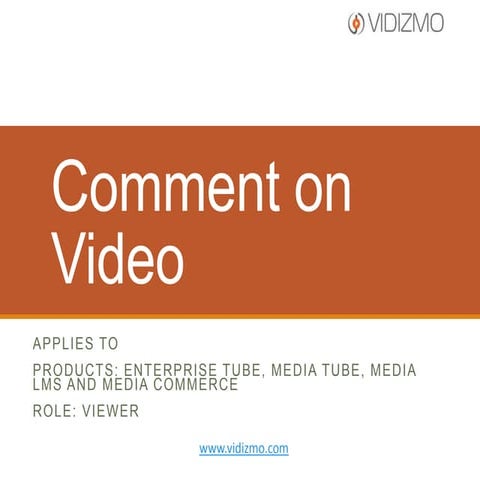 Comment on Video | PPTX