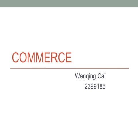 Commerce | PPT