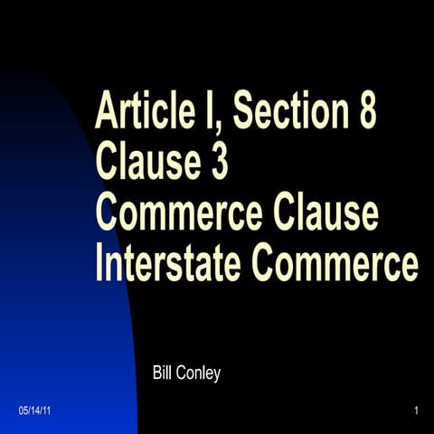 Commerce clause | PPT
