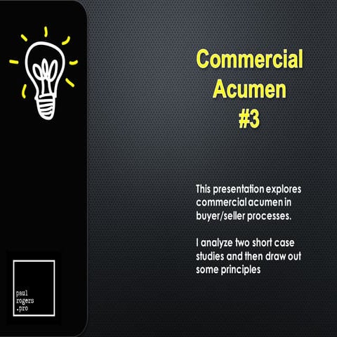 Commercial Acumen Three | PDF