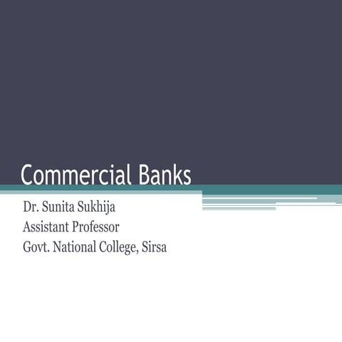 Commercial banking | PPTX