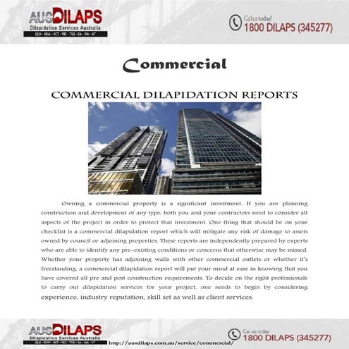 Commercial Dilapidation Reports | PDF