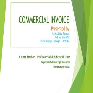 Commercial invoice | PPTX