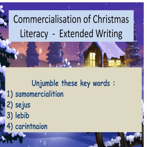 Commercialisation of christmas literacy powerpt | PPTX