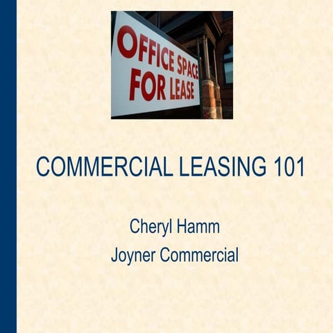 Commercial Leasing 101 | PPT