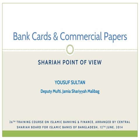 Commercial Papers & Bank Cards | PDF