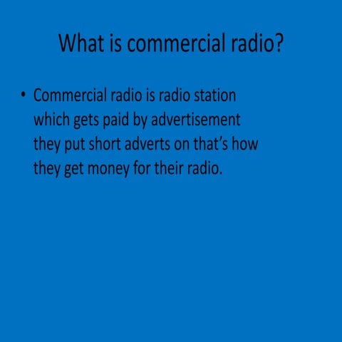 Commercial radio | PPTX