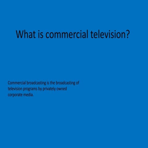 Commercial television | PPT