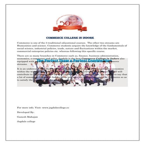 Commerce college in Indore | PDF