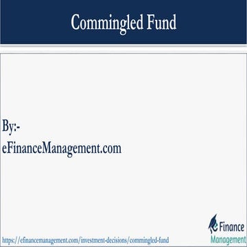 Commingled Fund | PPTX | Mutual Funds | Personal Investing
