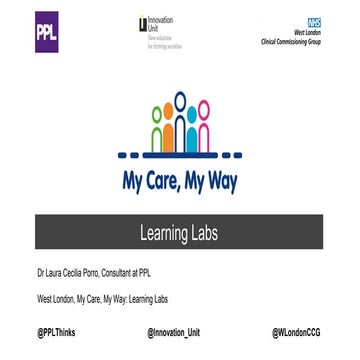 PPL West London CCG- My care my way learning labs- PEN 2017 | PDF