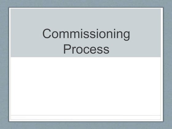 Commissioning process | PPT