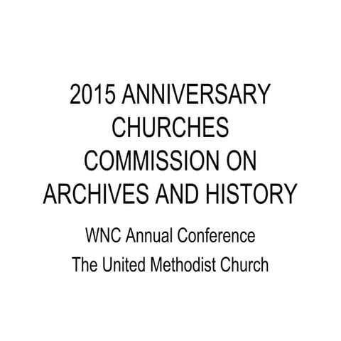 Commission on Archives and History 2015 | PPT