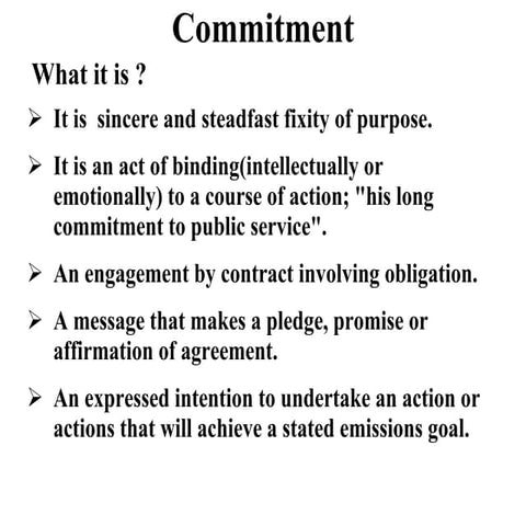 Commitment | PPT