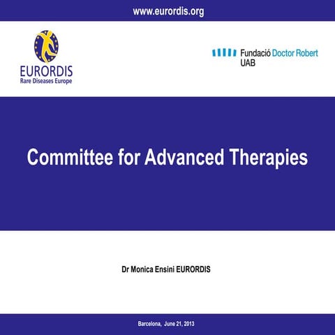 Committee for Advanced Therapies | PDF