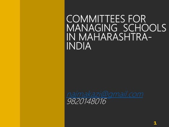School management committee | PPT