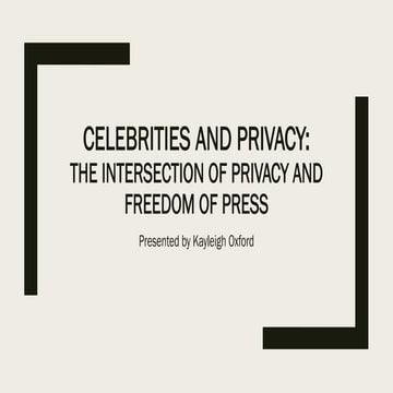Celebrities and Privacy | PDF