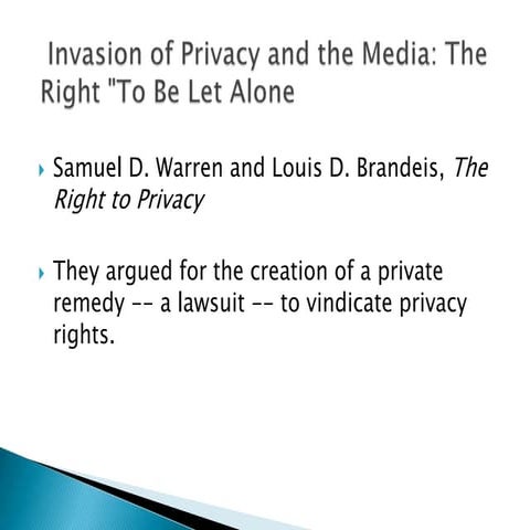Comm law ppt invasion of privacy | PPTX
