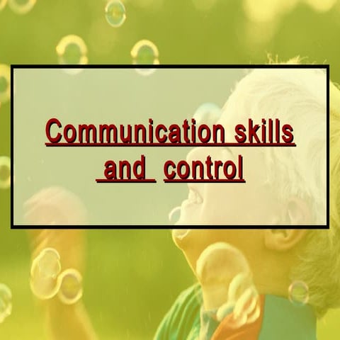Communication and control | PPT