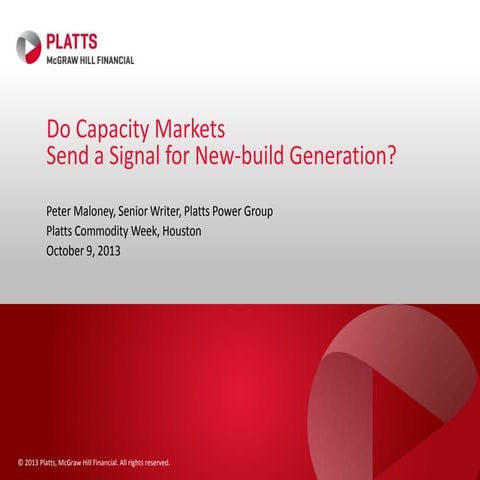 Capacity markets overview | PPTX