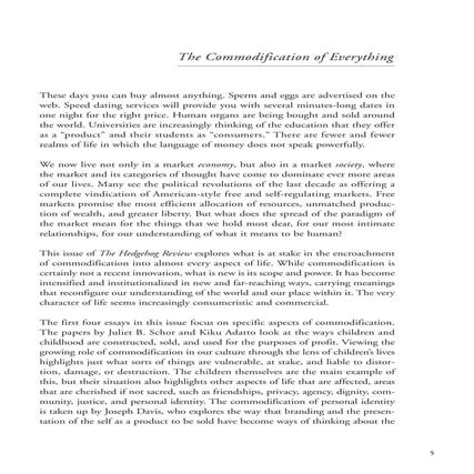Commodification for everything | PDF
